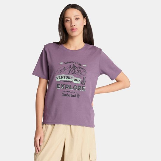 Timberland Mujer Playera Morada Timberfresh Front Graphic Timberland ...